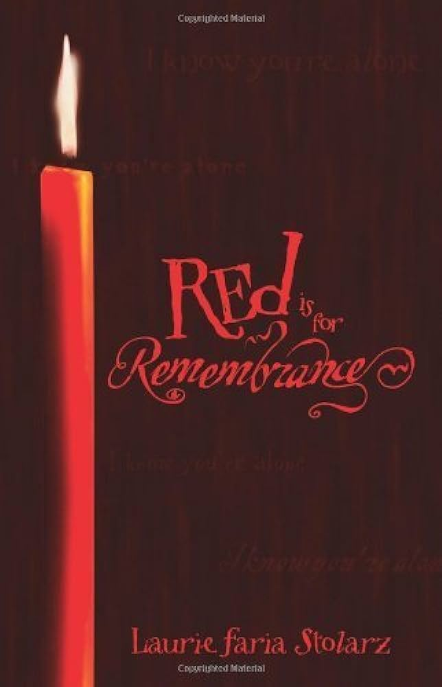 Red is for Remembrance (Blue is for Nightmares #4), by Laurie Faria ...